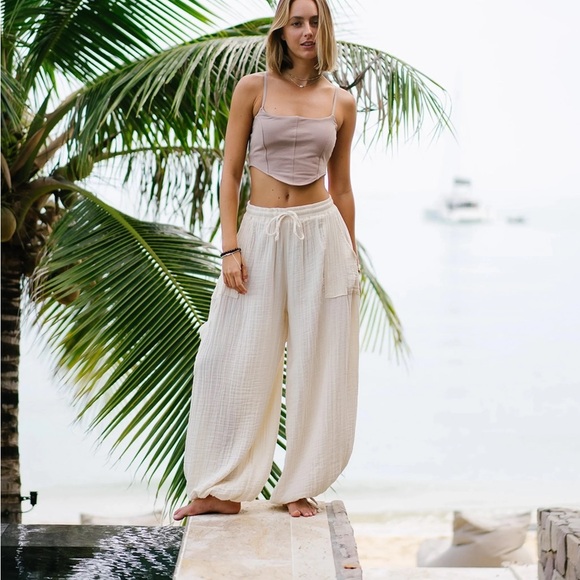 Lotus and Luna | Pants & Jumpsuits | Lotus Luna Cream Harem Jogger ...